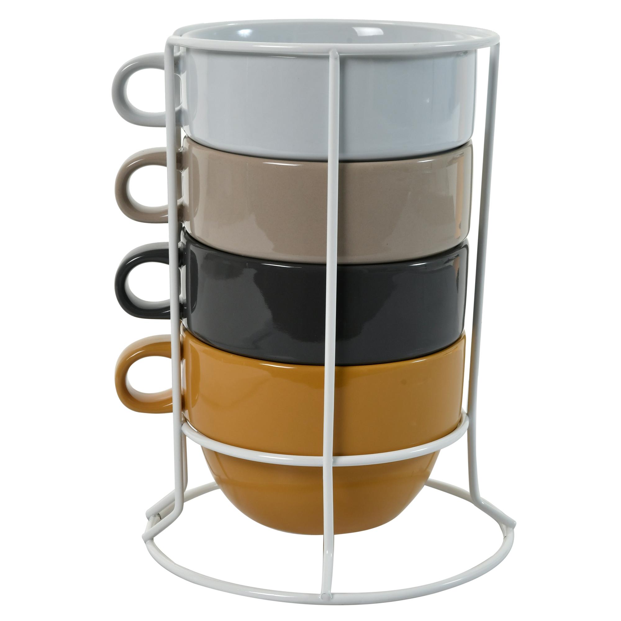 JG TAZAS C/SOPORTE 5PZ 600ML - Noritex