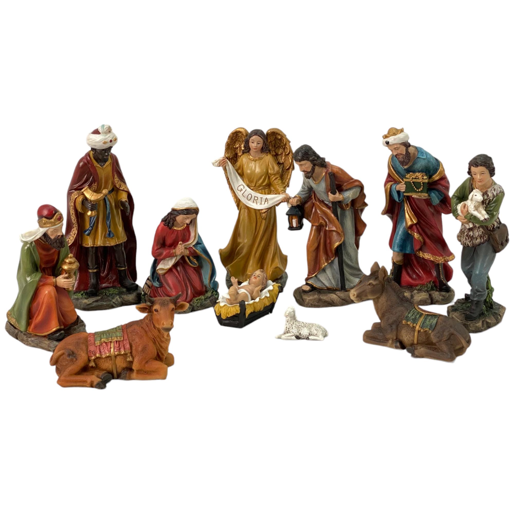 POLY S/11 8" NATIVITY SET - Noritex