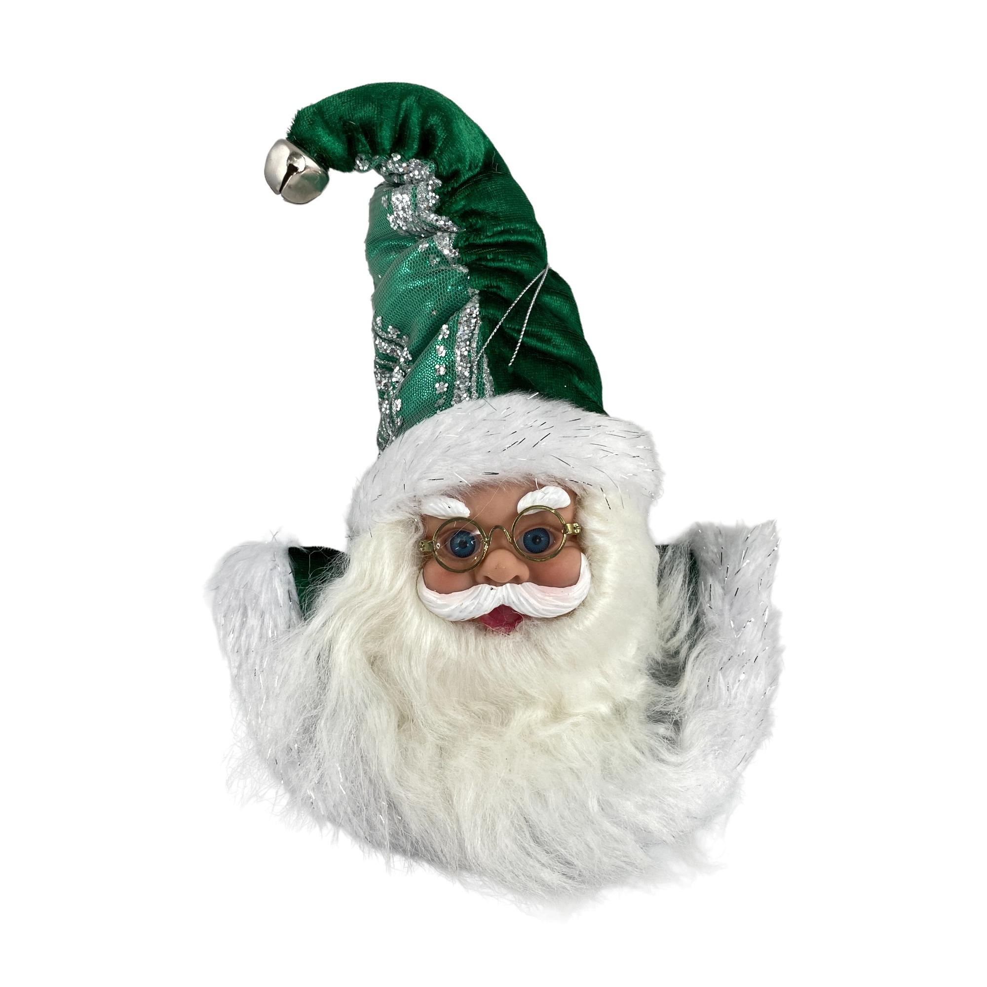 SANTA HEAD ORNAMENT 22X9X22.9CM - Noritex