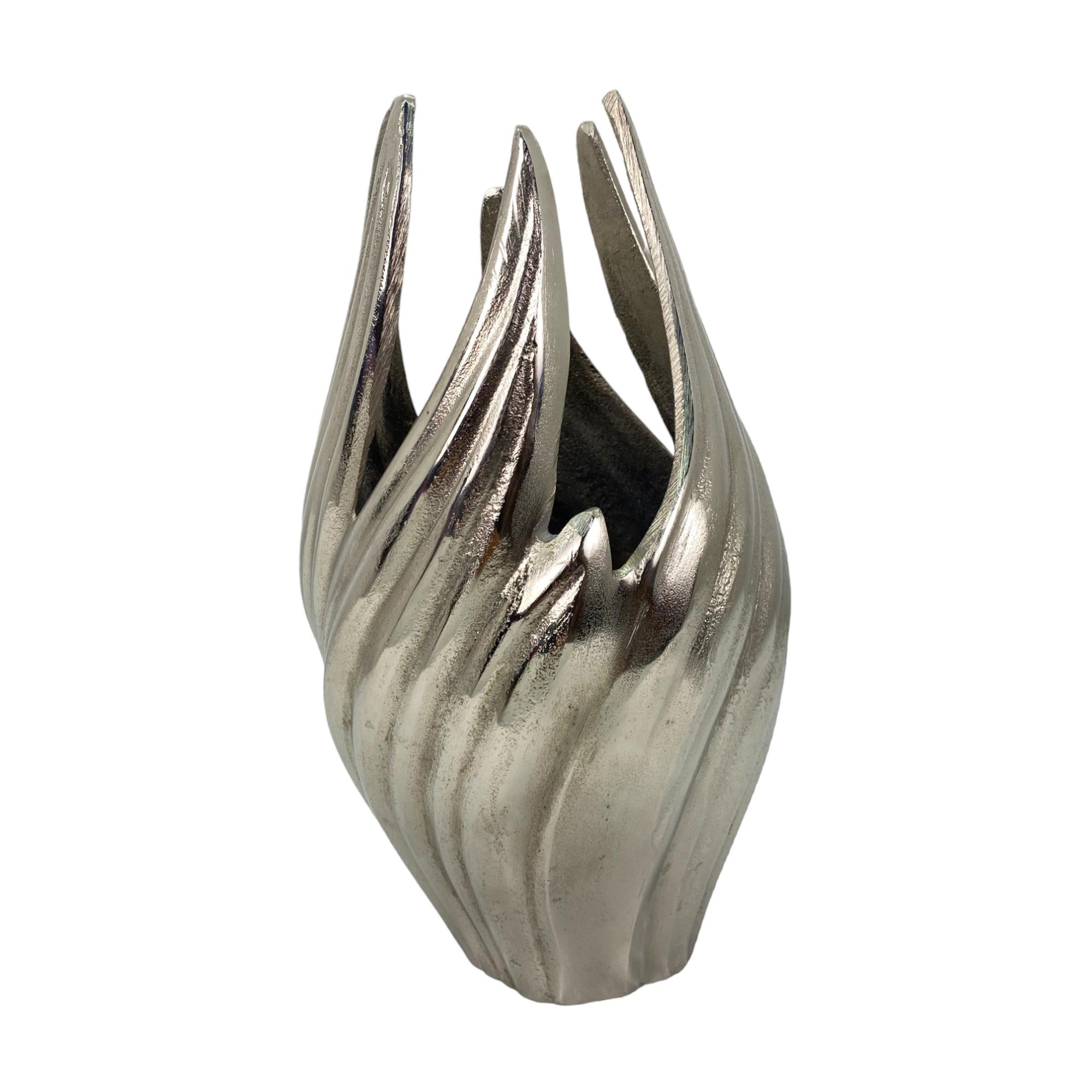 VASE ROUGH NICKEL (LG) - Noritex