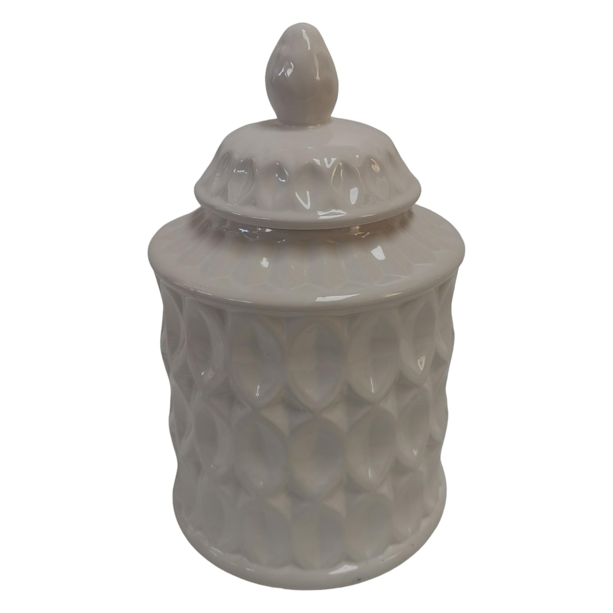 ANFORA C/TAPA 14X14X24CM - Noritex