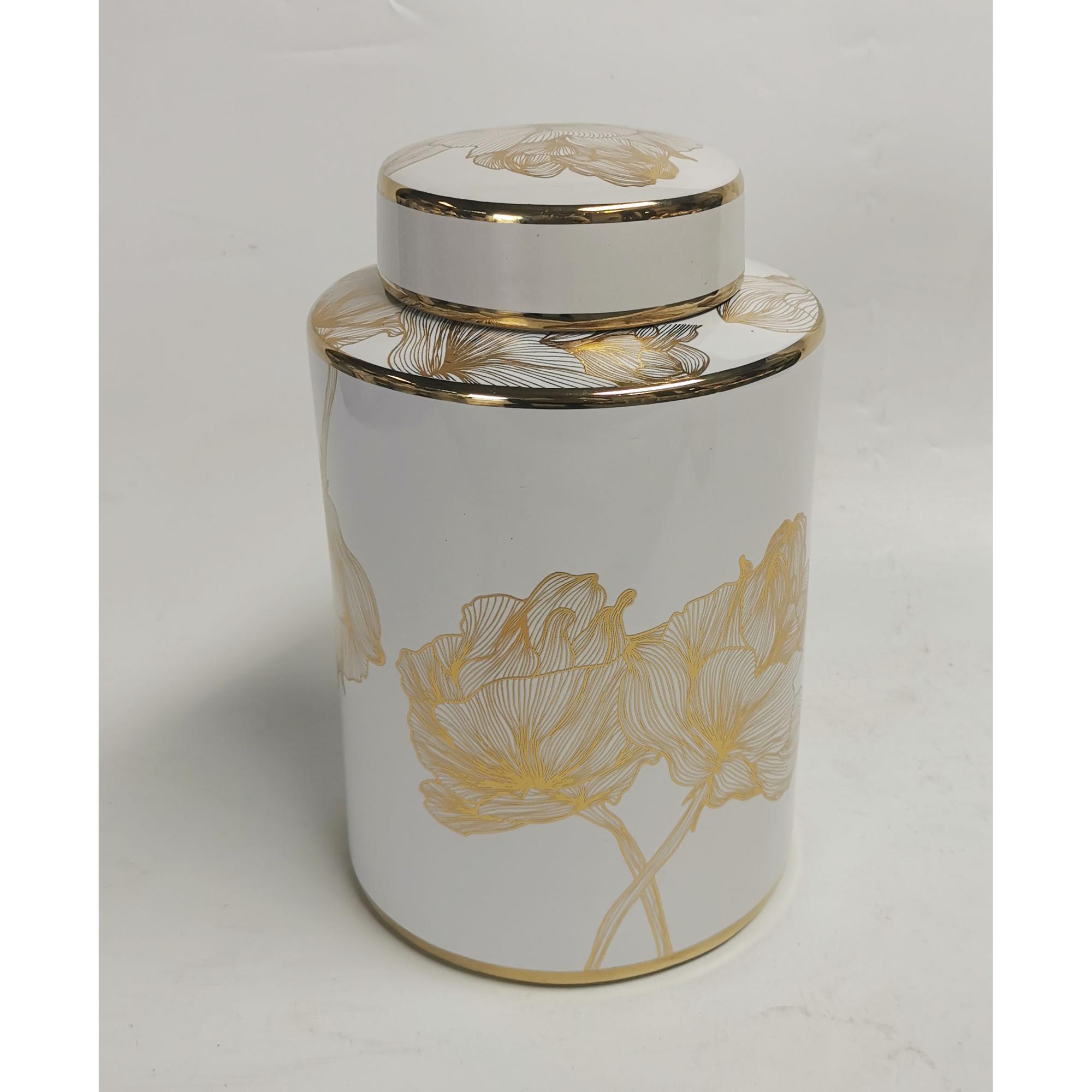 Ceramic canister w/lid - Noritex