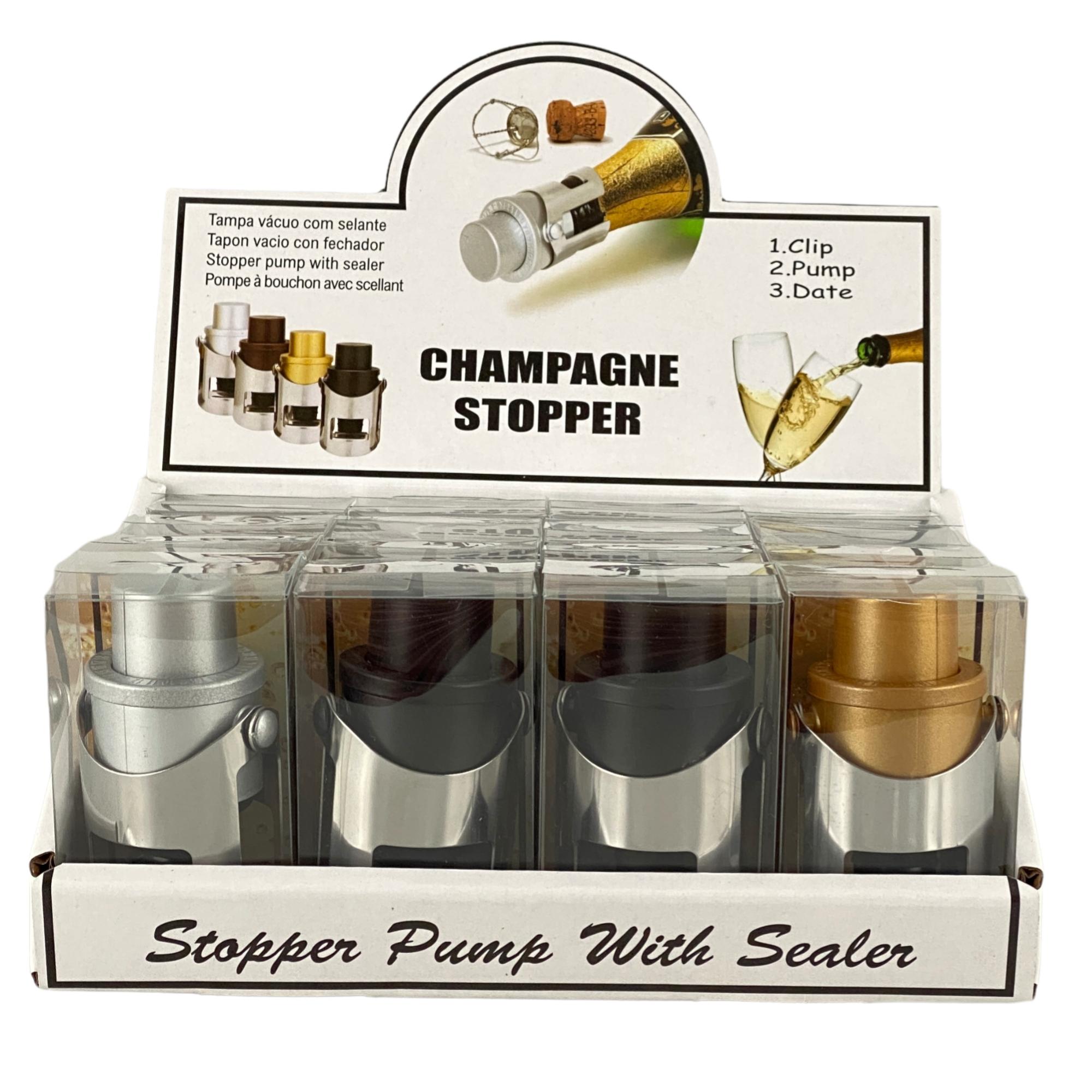 Gold/Silver/black color-New perssurused champagne stopper sp - Noritex