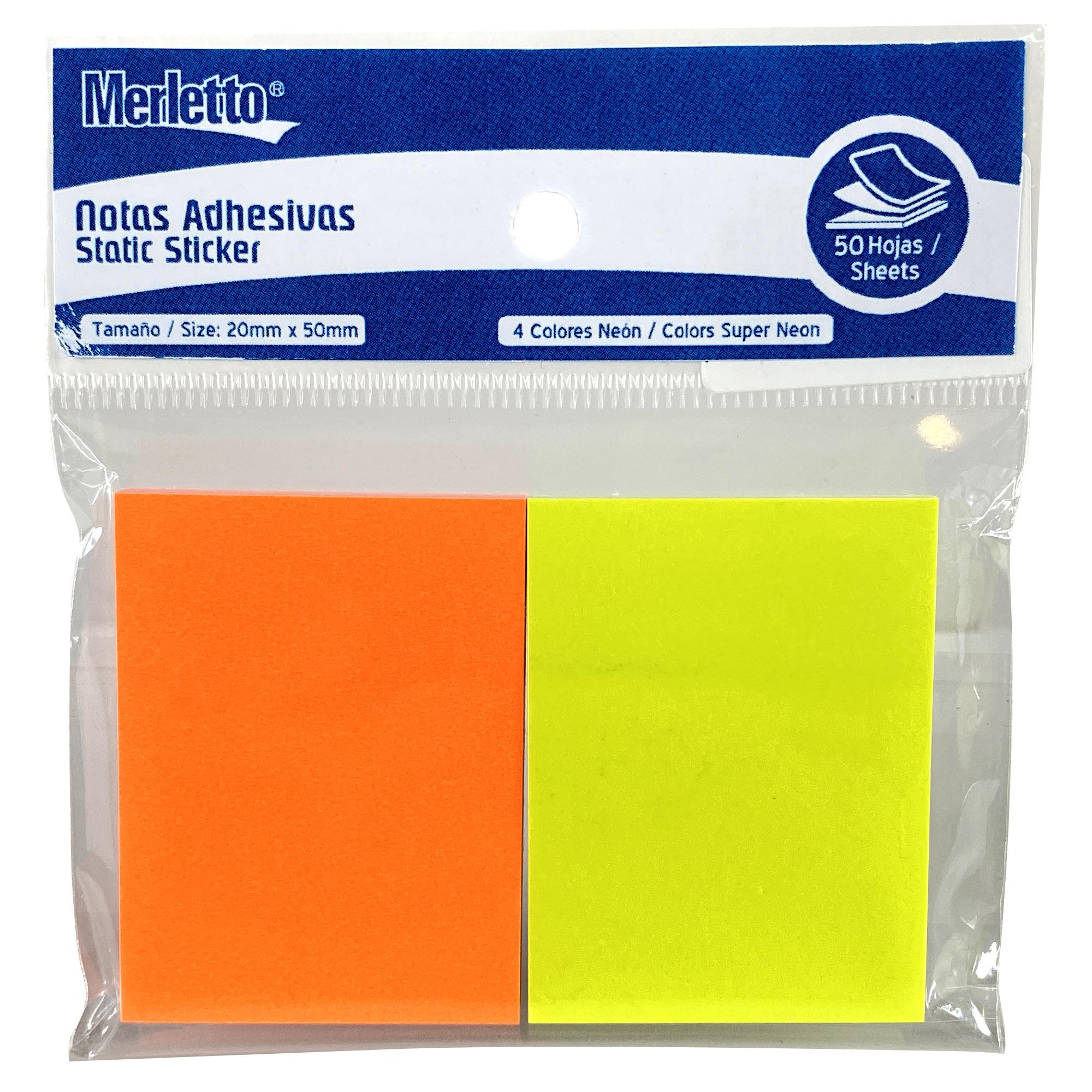 288BAGS/CTN 2PCS SUPER NEON COLORS STICKY NOTES IN PRINTING - Noritex