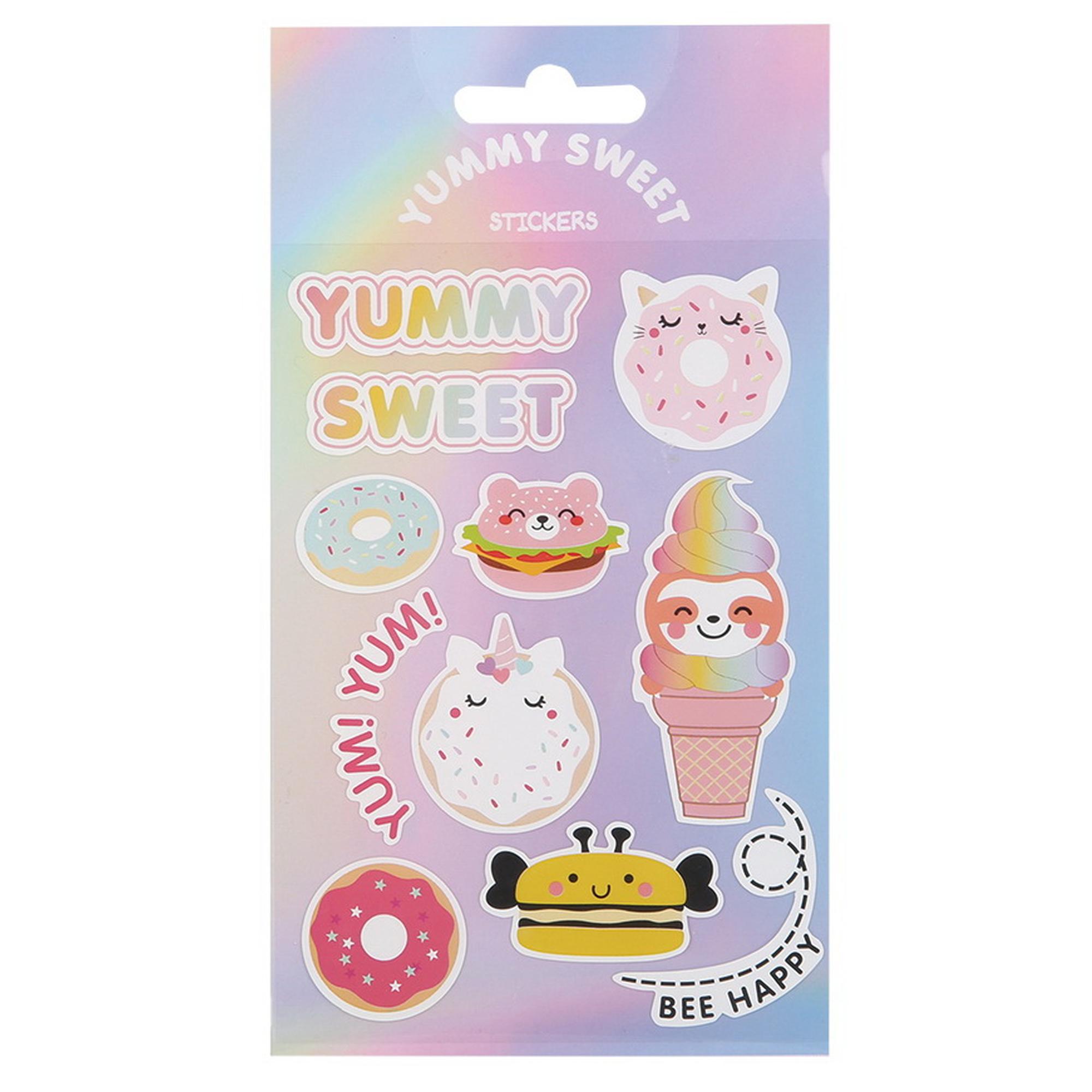 288SETS/CTN PP STICKERS YUMMYSWEET DESIGN 1 SHEET OF 11PCS - Noritex