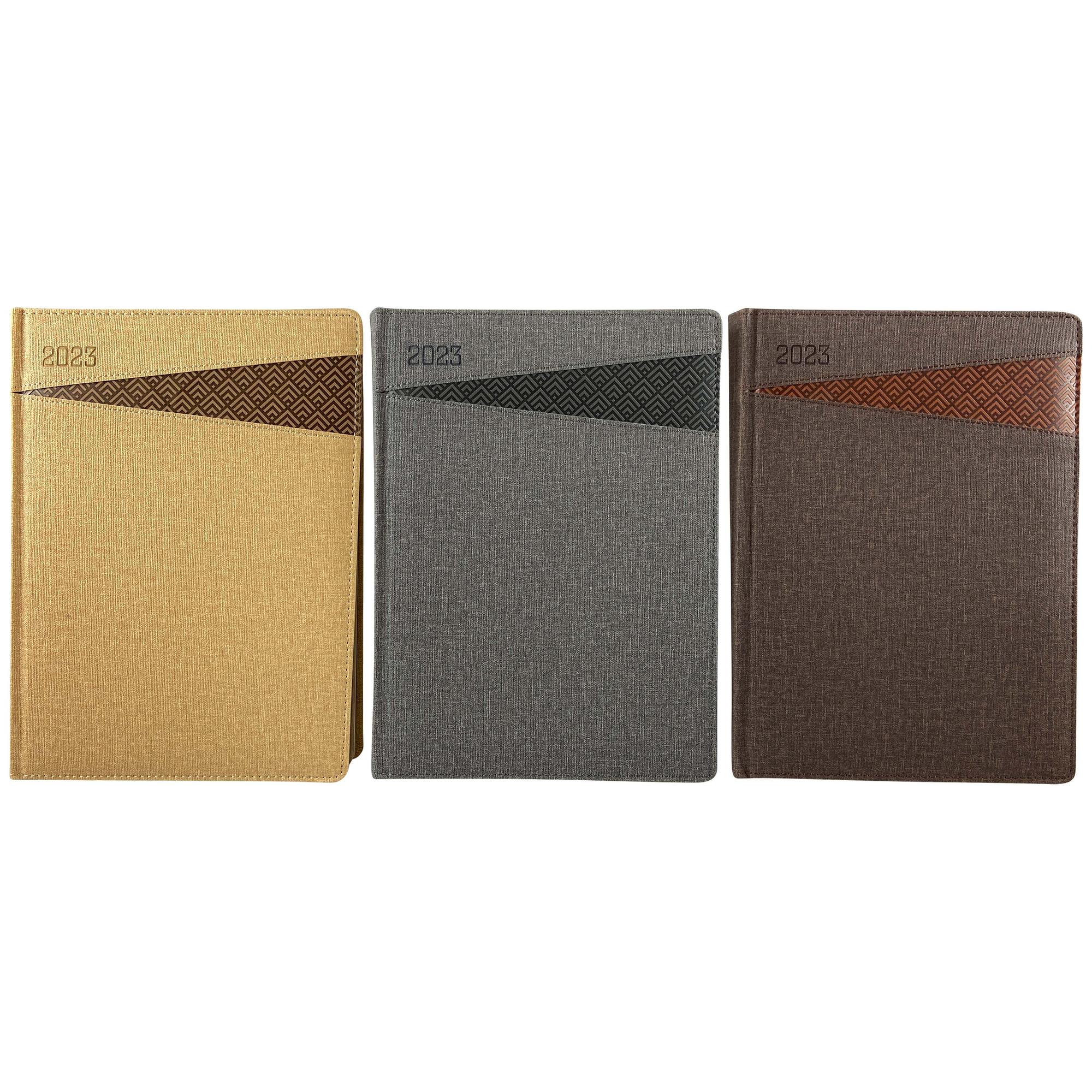 36PCS/CTN B5 2023 DIARY WITH 1OFFSET MAP+GOLD EDGE 196 SHEE - Noritex