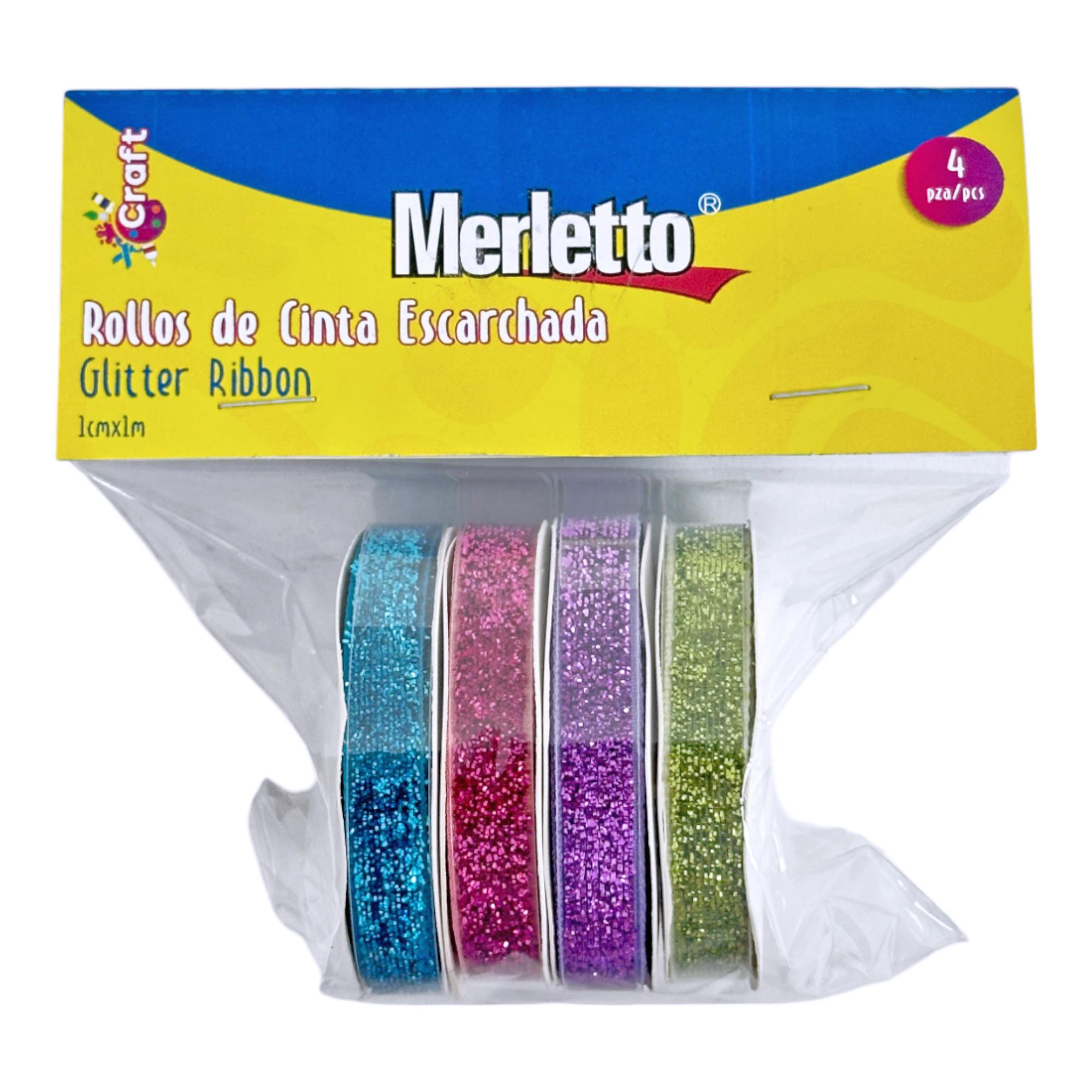 ROLLO DE CINTA DE ESCARCHADA 4PZA 1cmx1m - Noritex